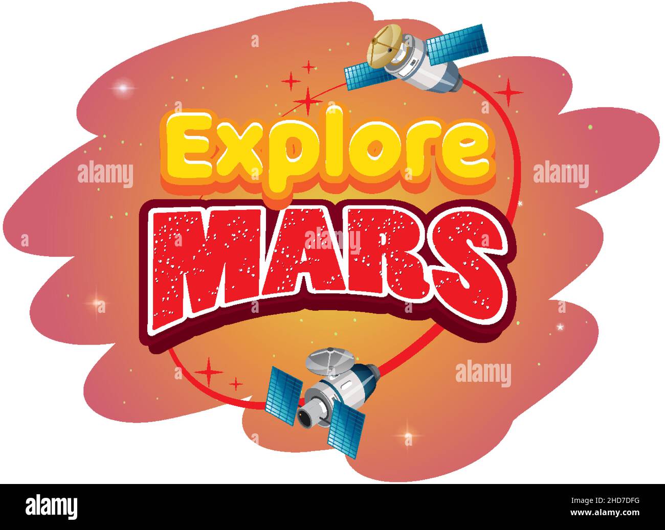 Explore Mars word logo design illustration Stock Vector Image & Art - Alamy