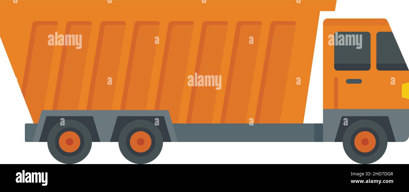 Tipper construction icon. Flat illustration of tipper construction ...