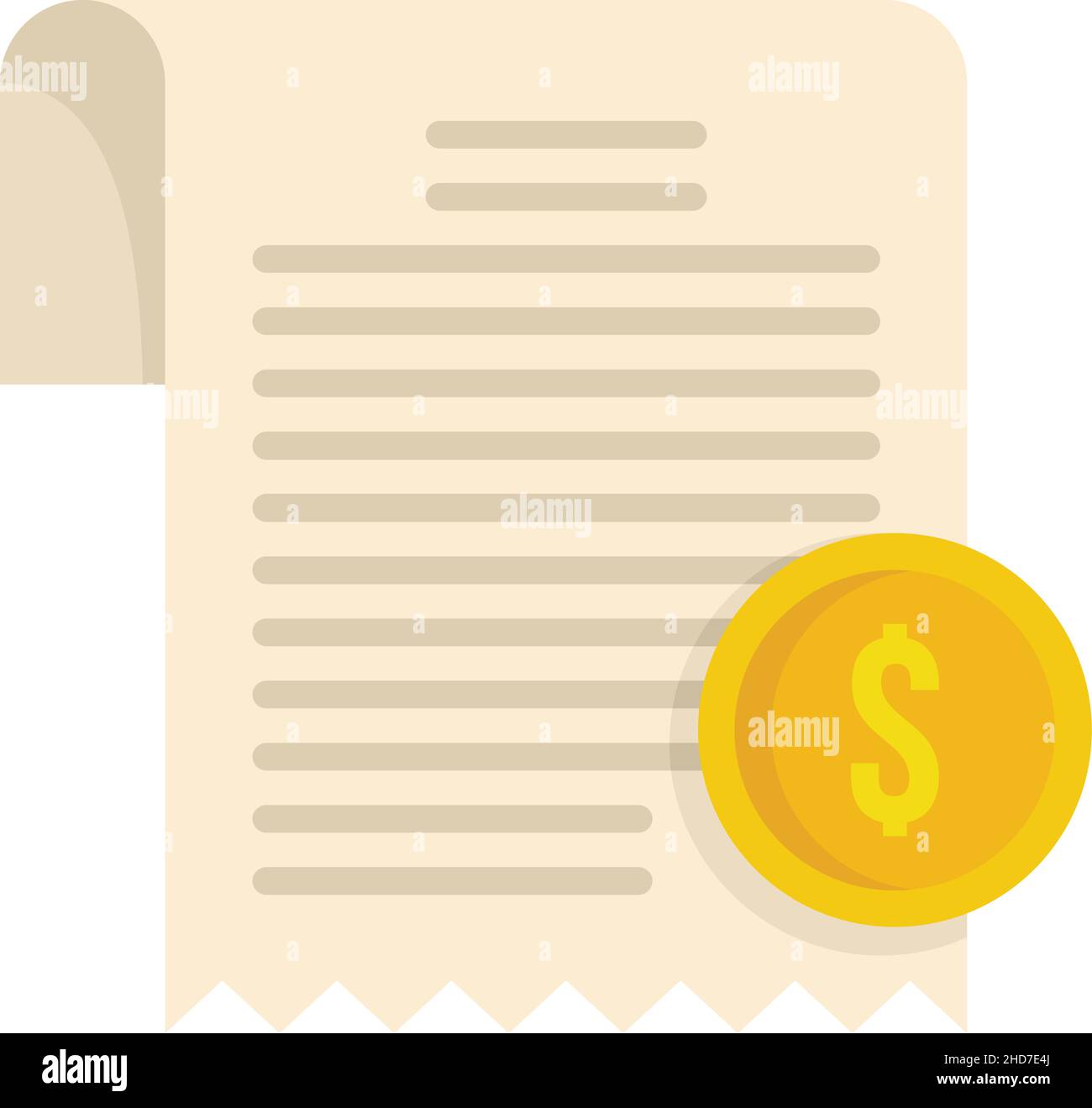 Estimator bill icon. Flat illustration of estimator bill vector icon ...