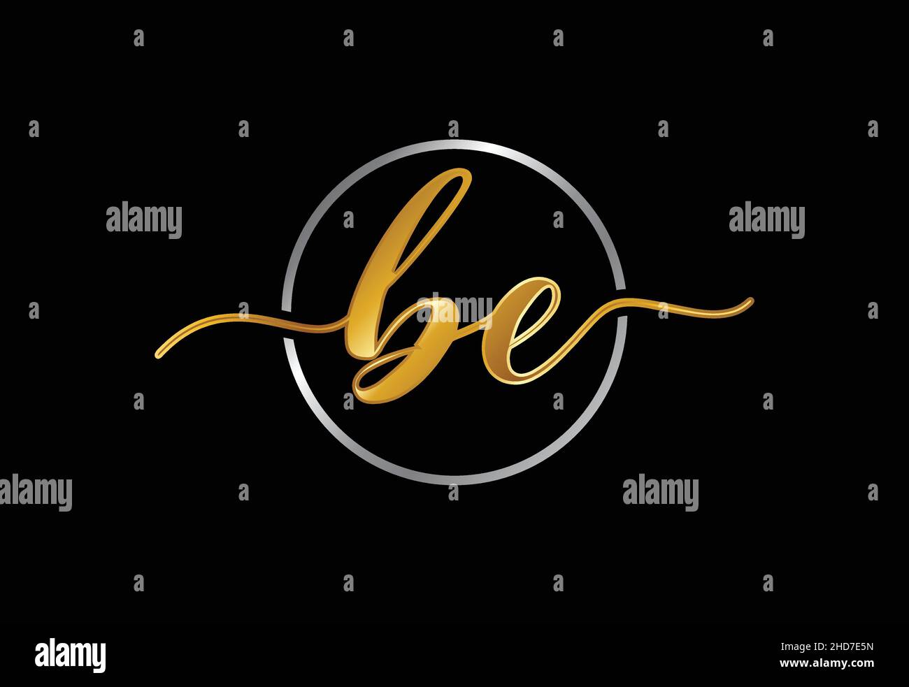 Initial Letter B E Logo Design Vector. Graphic Alphabet Symbol For ...