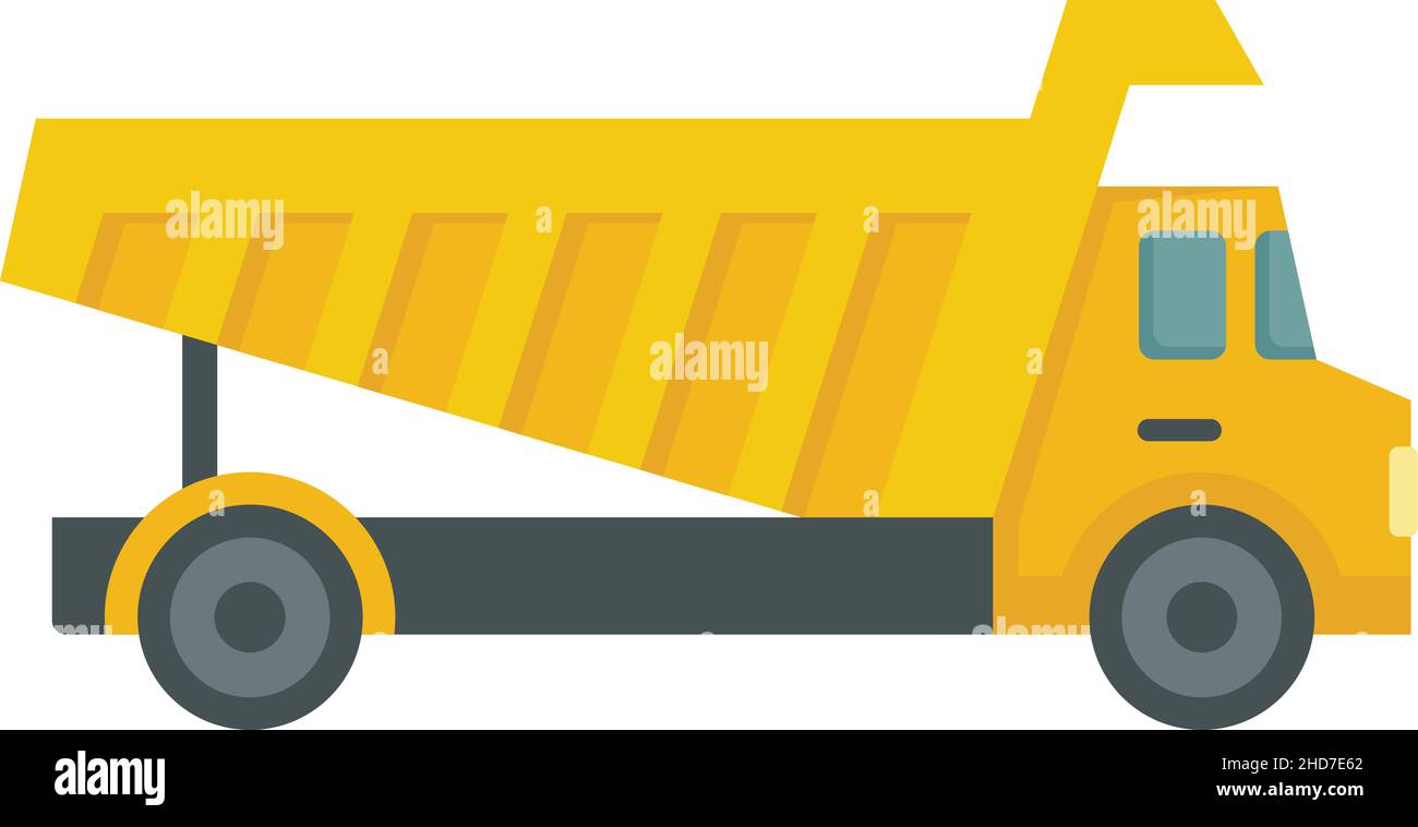Tipper commercial icon. Flat illustration of tipper commercial vector ...