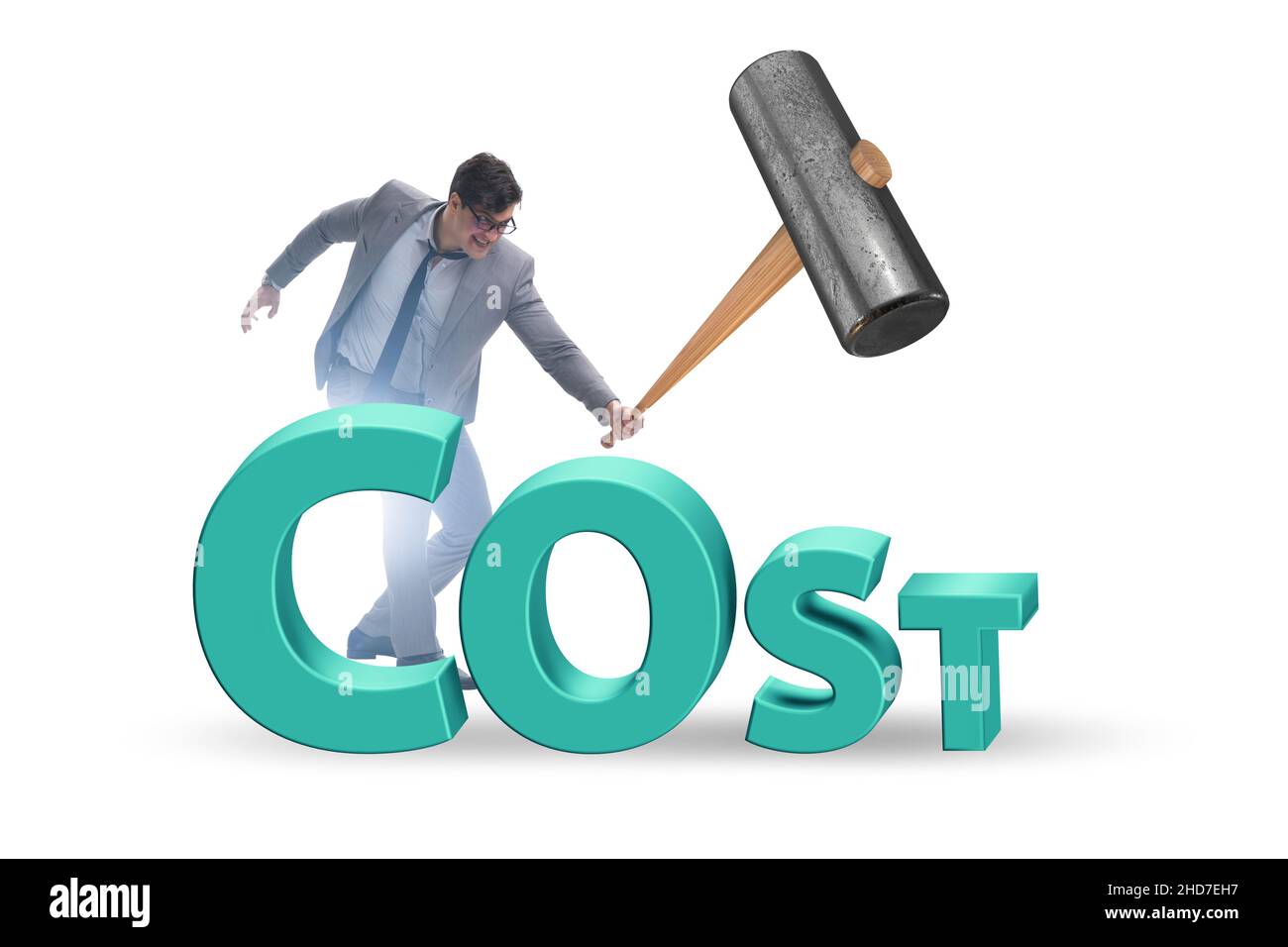 Cost optimisation concept with the falling costs Stock Photo - Alamy