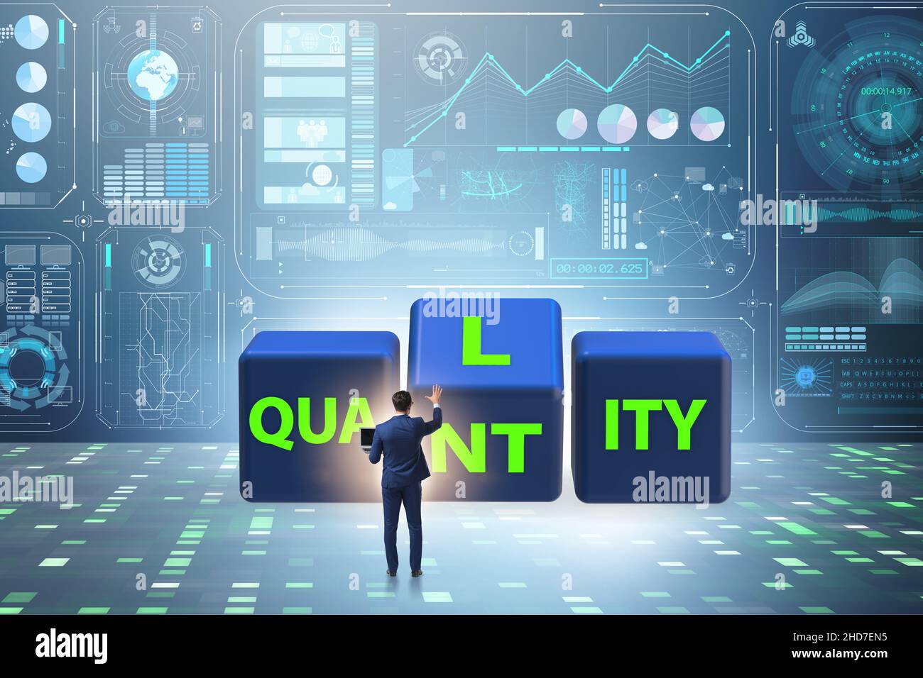 Dilemma of the quantity versus quality Stock Photo - Alamy