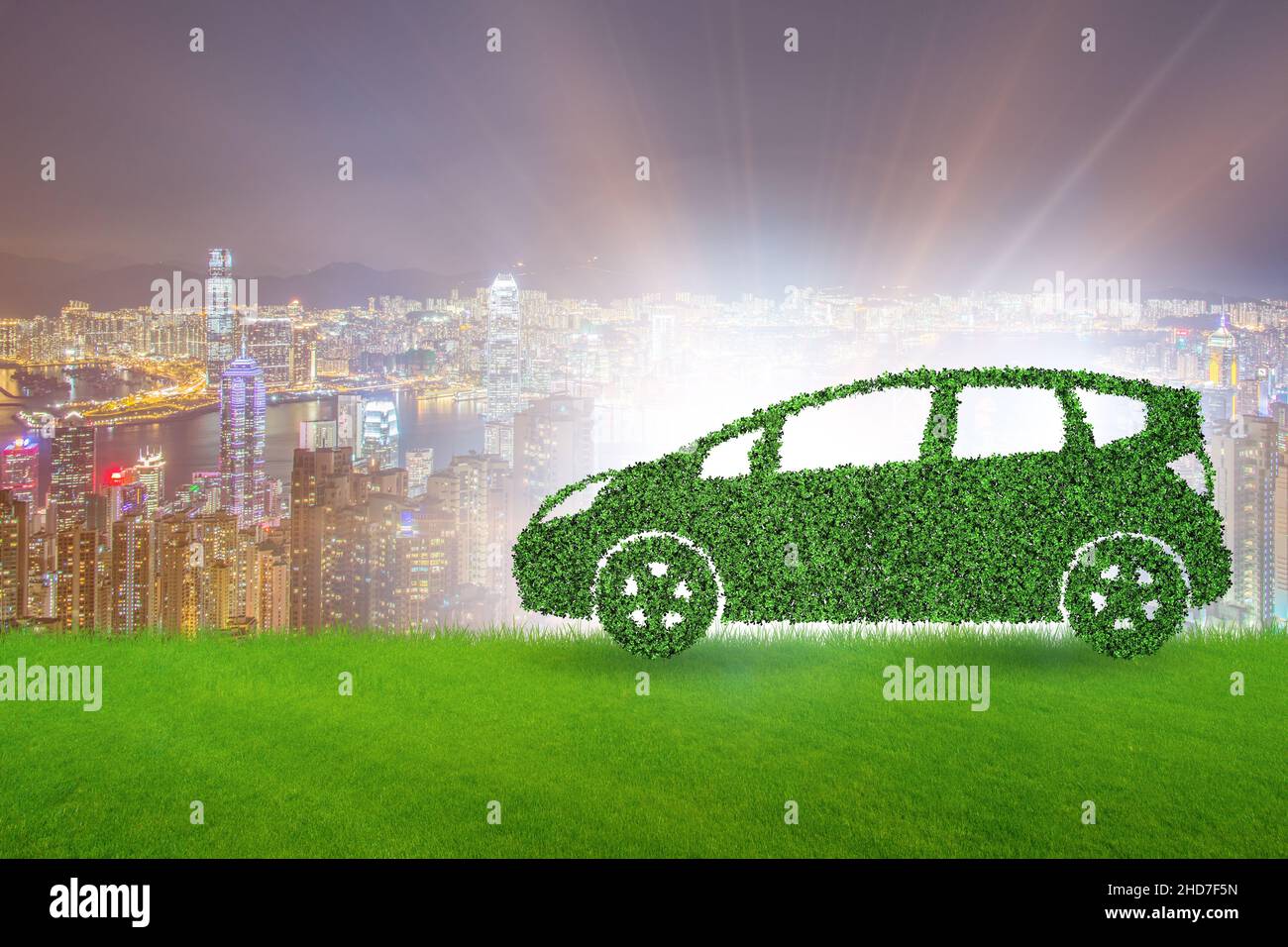 Concept of the ecological electric car Stock Photo - Alamy