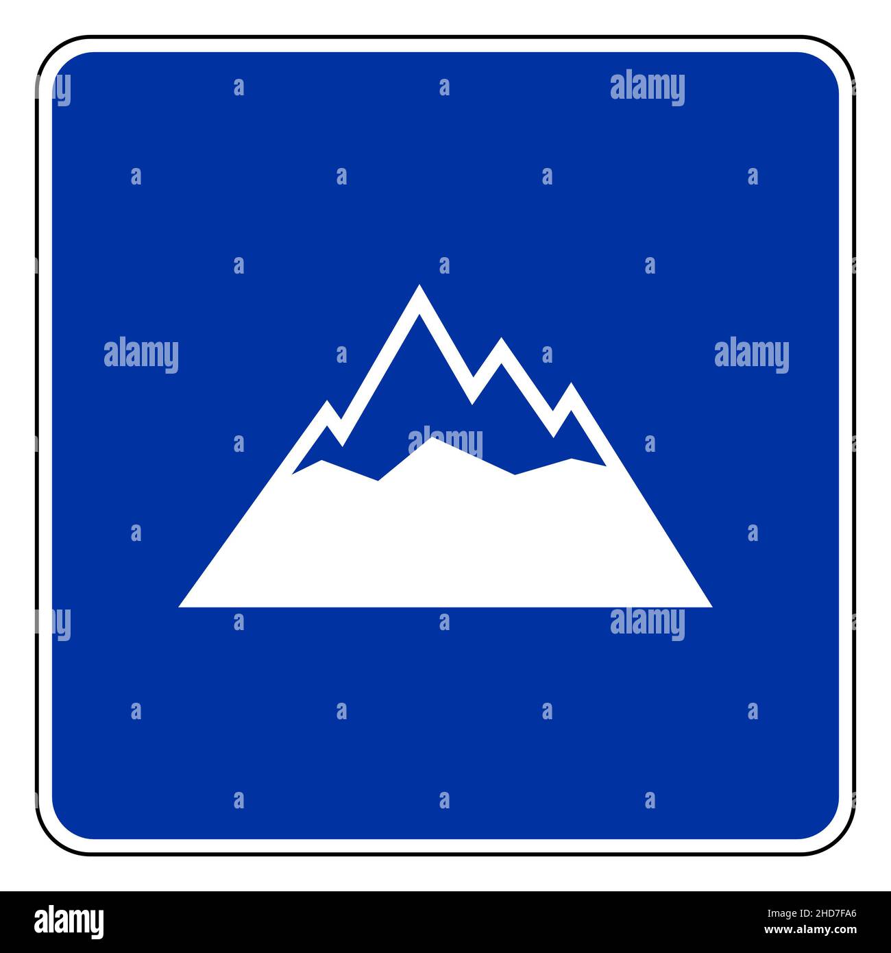 Mountains and road sign Stock Photo - Alamy