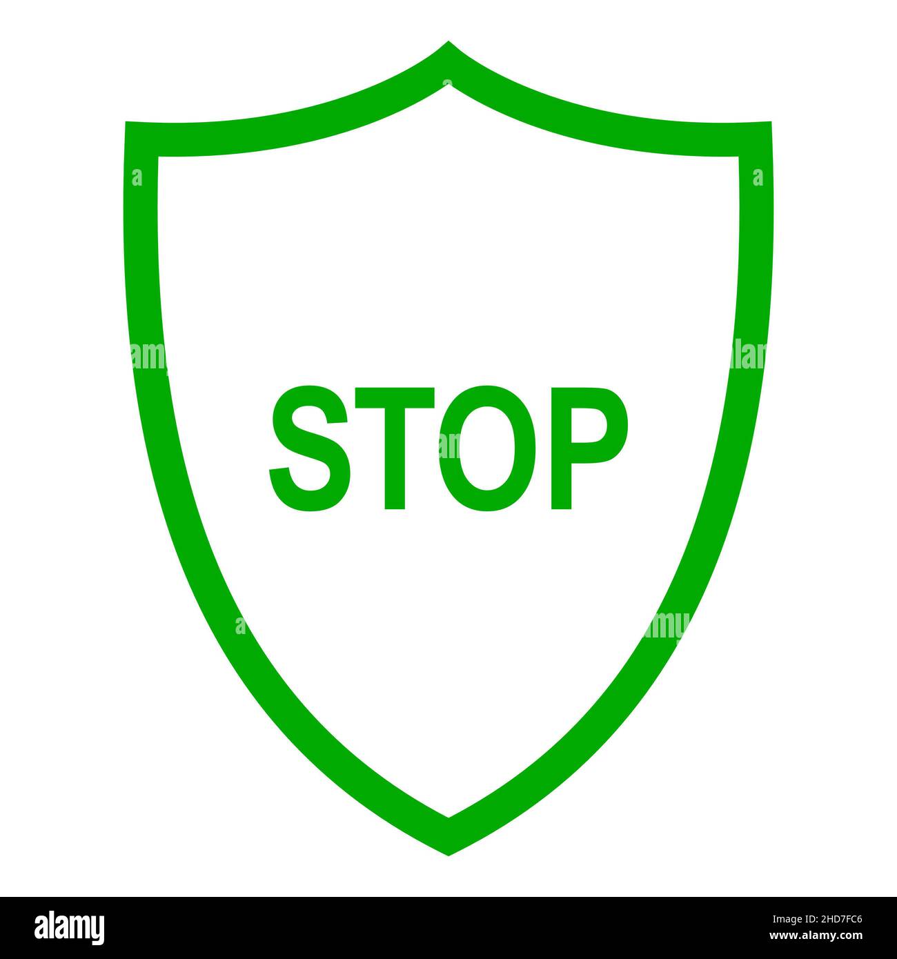 Stop and shield Stock Photo - Alamy