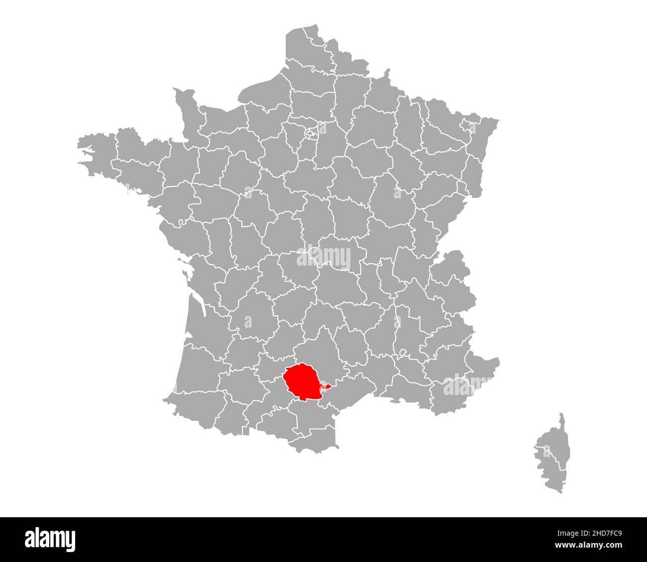 Map of Tarn in France Stock Photo - Alamy