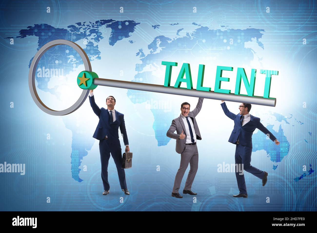 Businessman in the talent management concept Stock Photo - Alamy