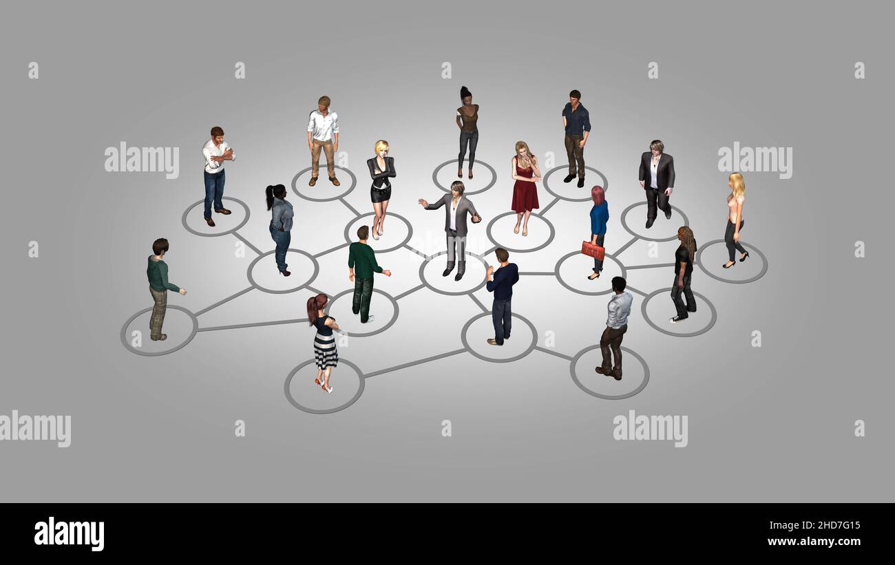 Network connected business persons - team management and community ...