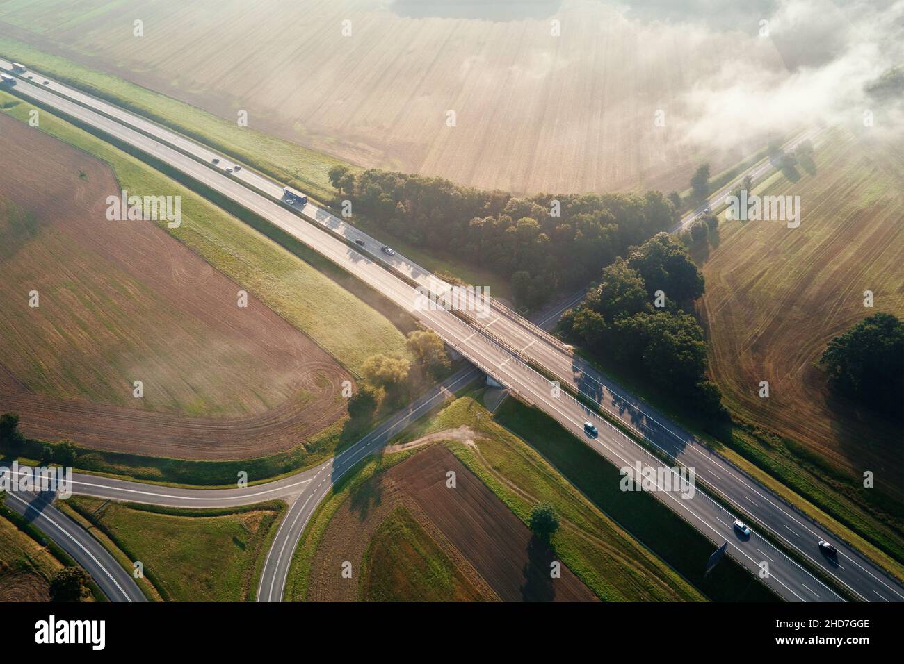 Road perspective trucks hi-res stock photography and images - Alamy
