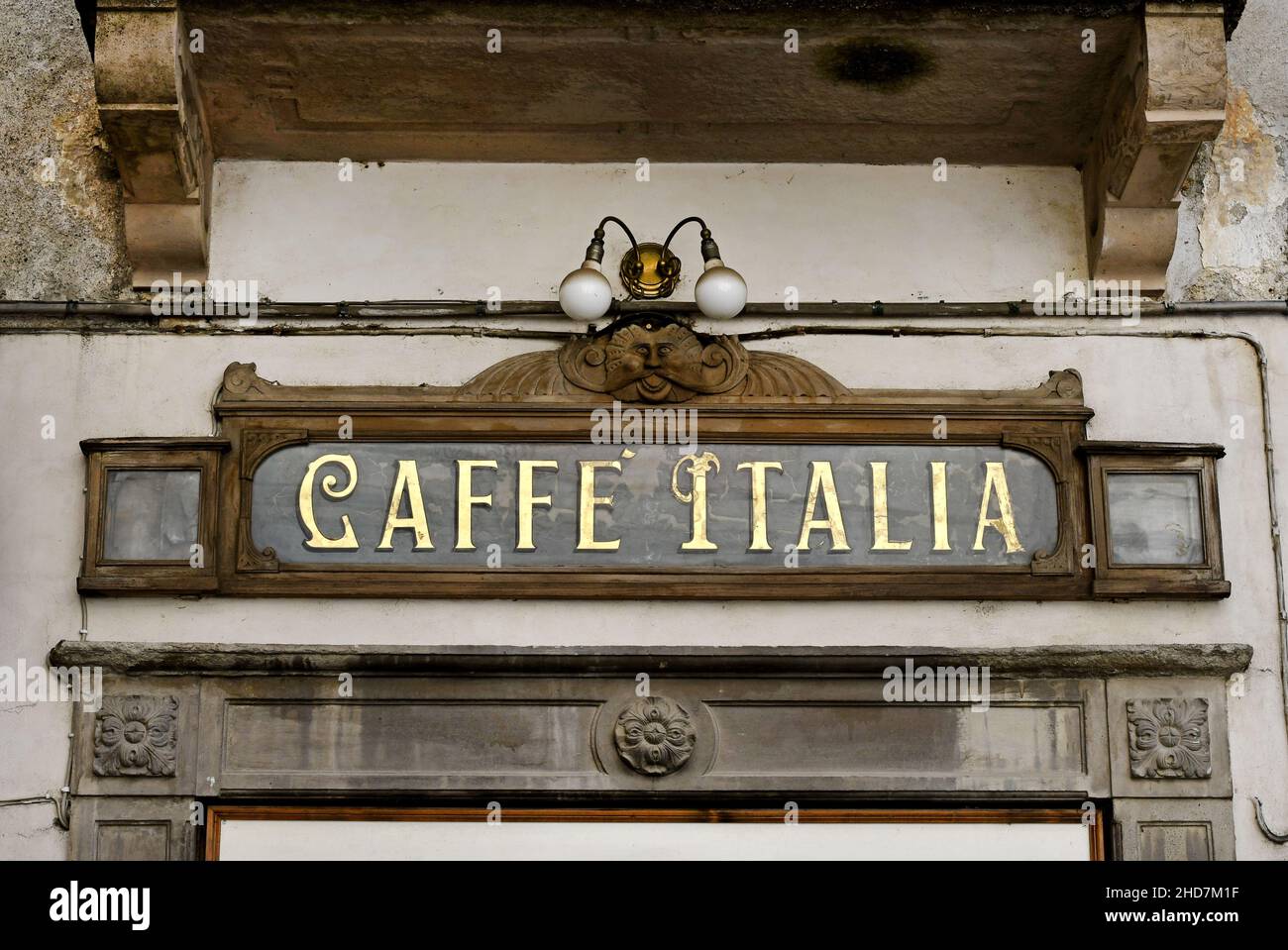 Caffè Italia, a vintage italian cafeteria sign Stock Photo - Alamy