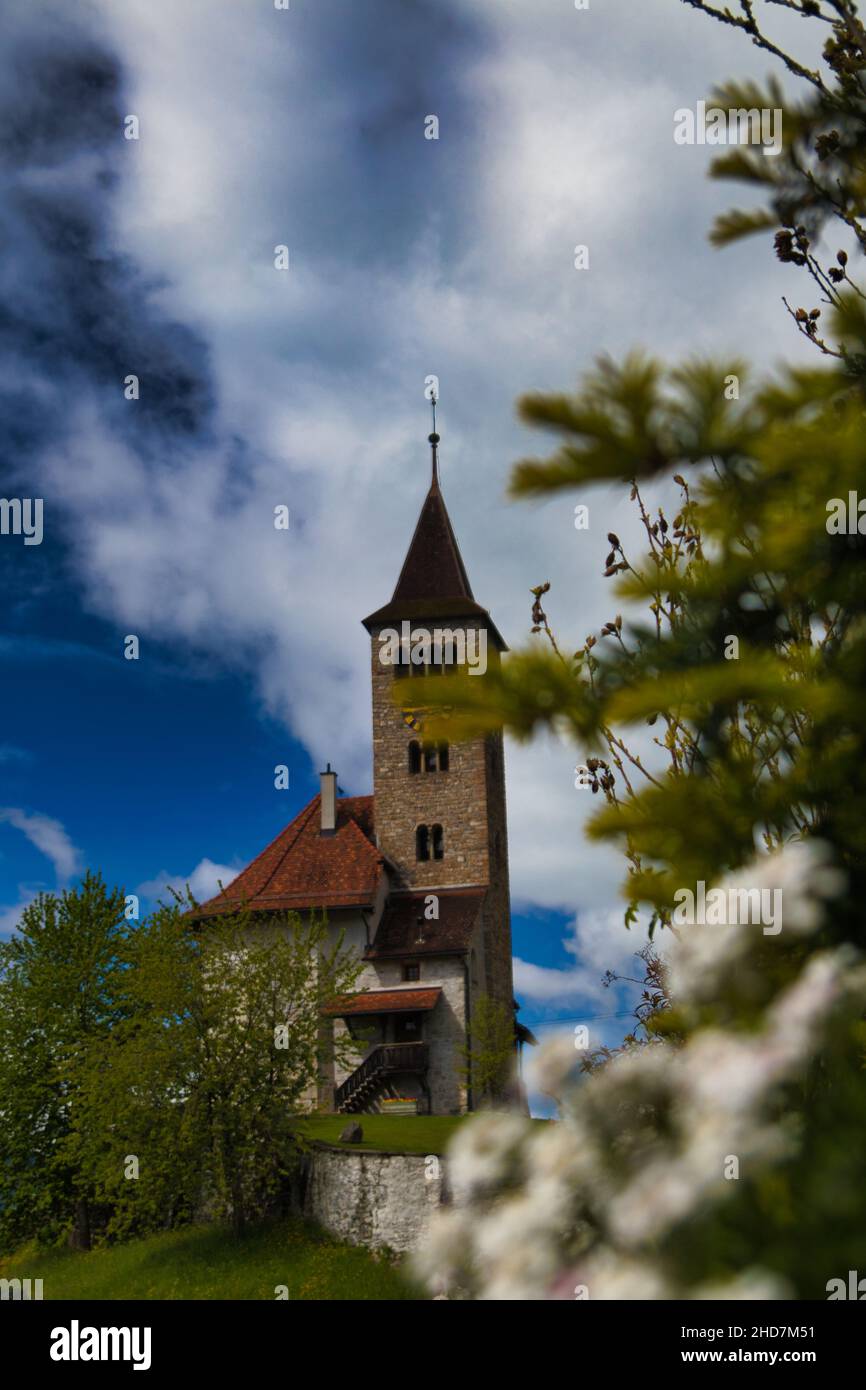 Brienz with Brieznersee Switzerland in the spring Stock Photo - Alamy
