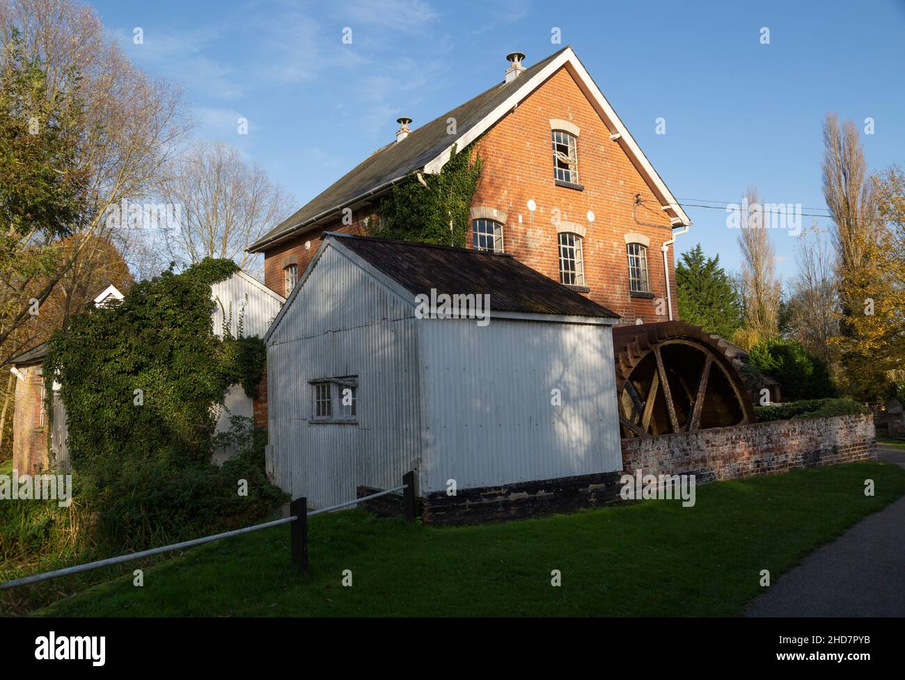 Historic watermill building, Layham, Suffolk, England, UK on the River ...