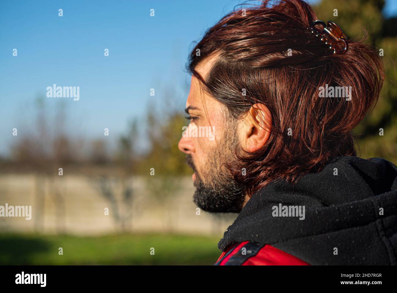 Boy brown hair head and shoulders hi-res stock photography and images ...