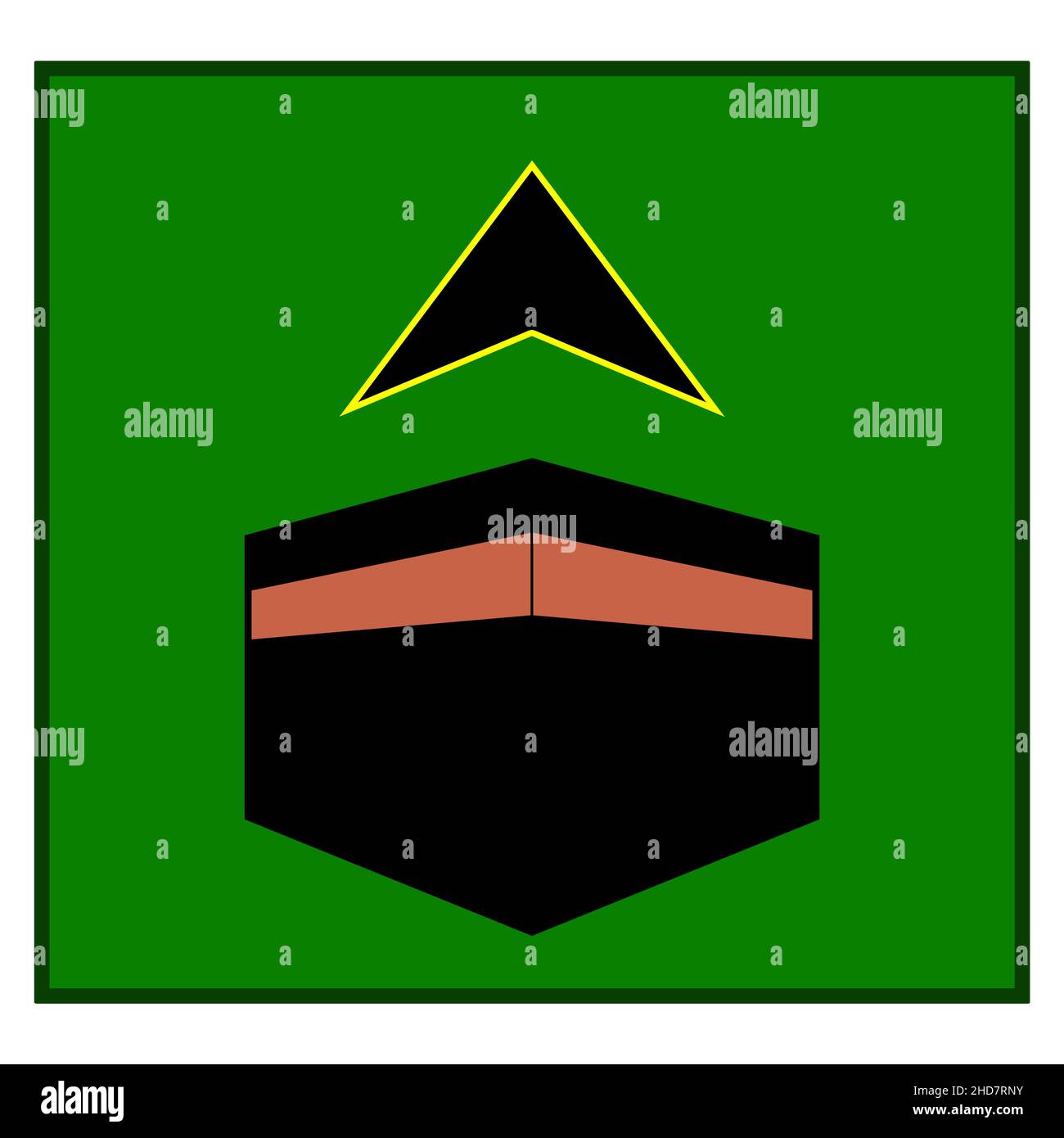 qibla muslim prayer direction badge used in various rooms or buildings ...