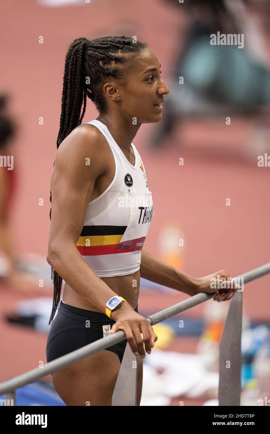 Nafissatou Thiam Participating In The High Jump Of The Heptathlon At