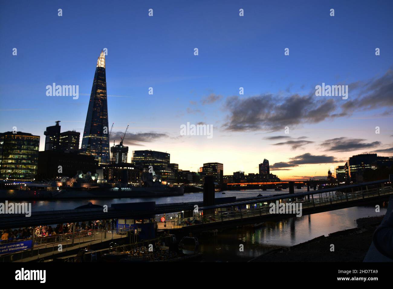 The Shard from Tower Hill , a sunset in London Stock Photo - Alamy