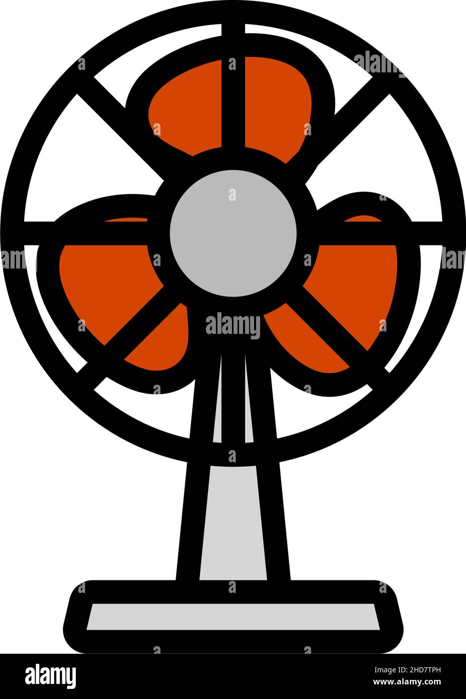 Electric Fan Icon. Editable Bold Outline With Color Fill Design. Vector ...