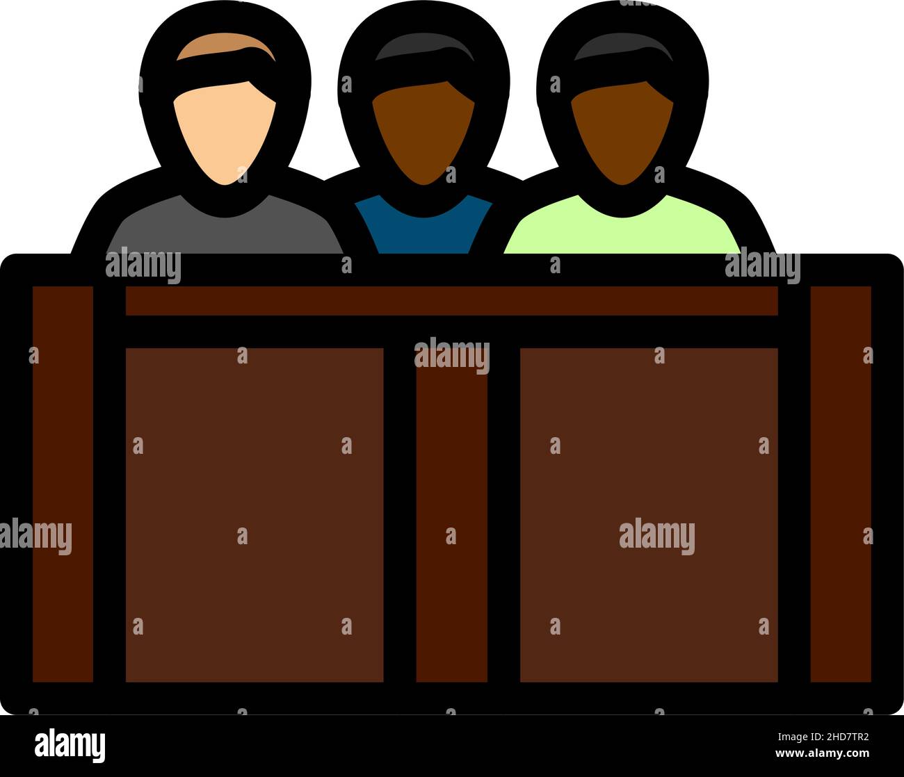 Jury Icon. Editable Bold Outline With Color Fill Design. Vector ...