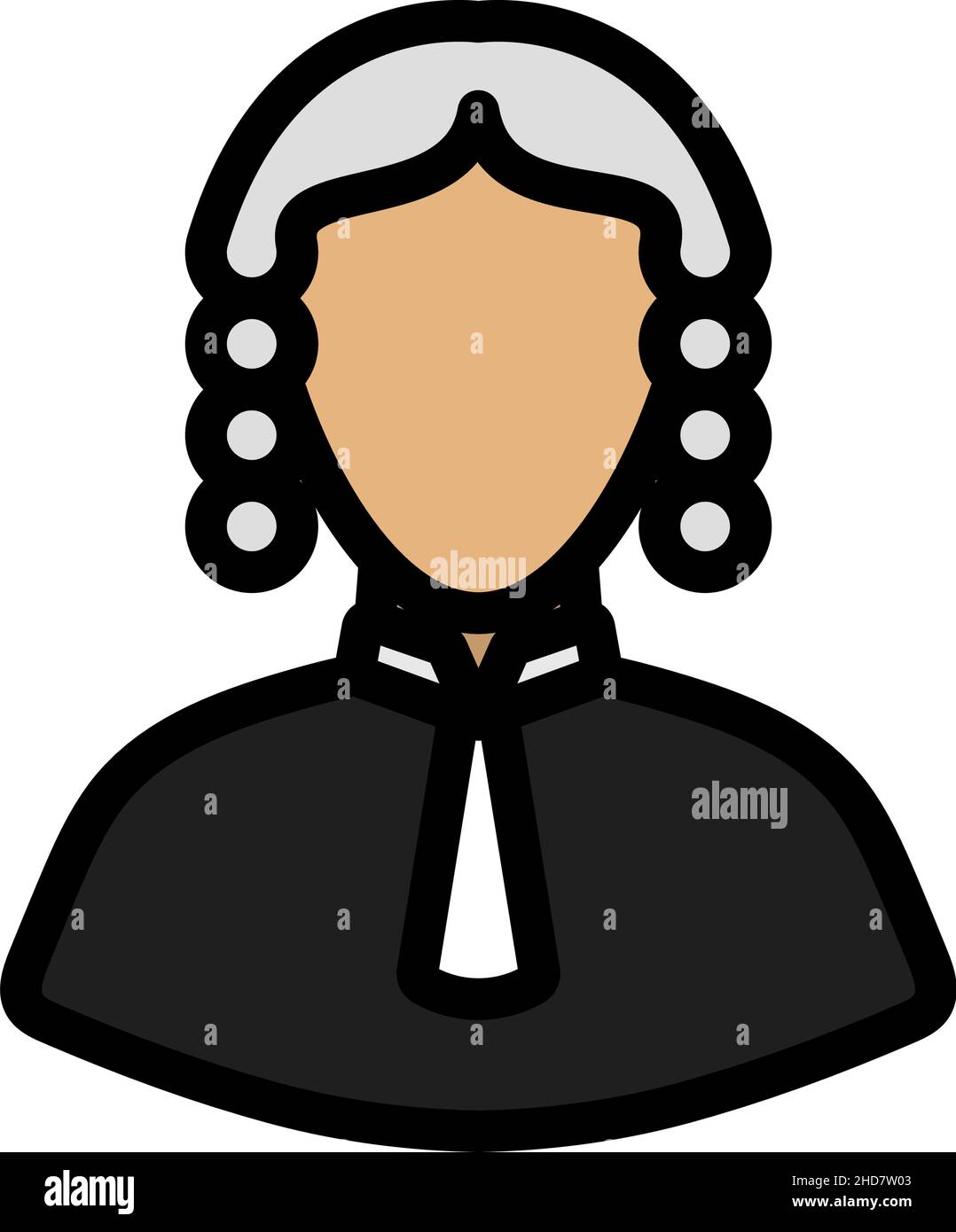 Judge Icon. Editable Bold Outline With Color Fill Design. Vector ...