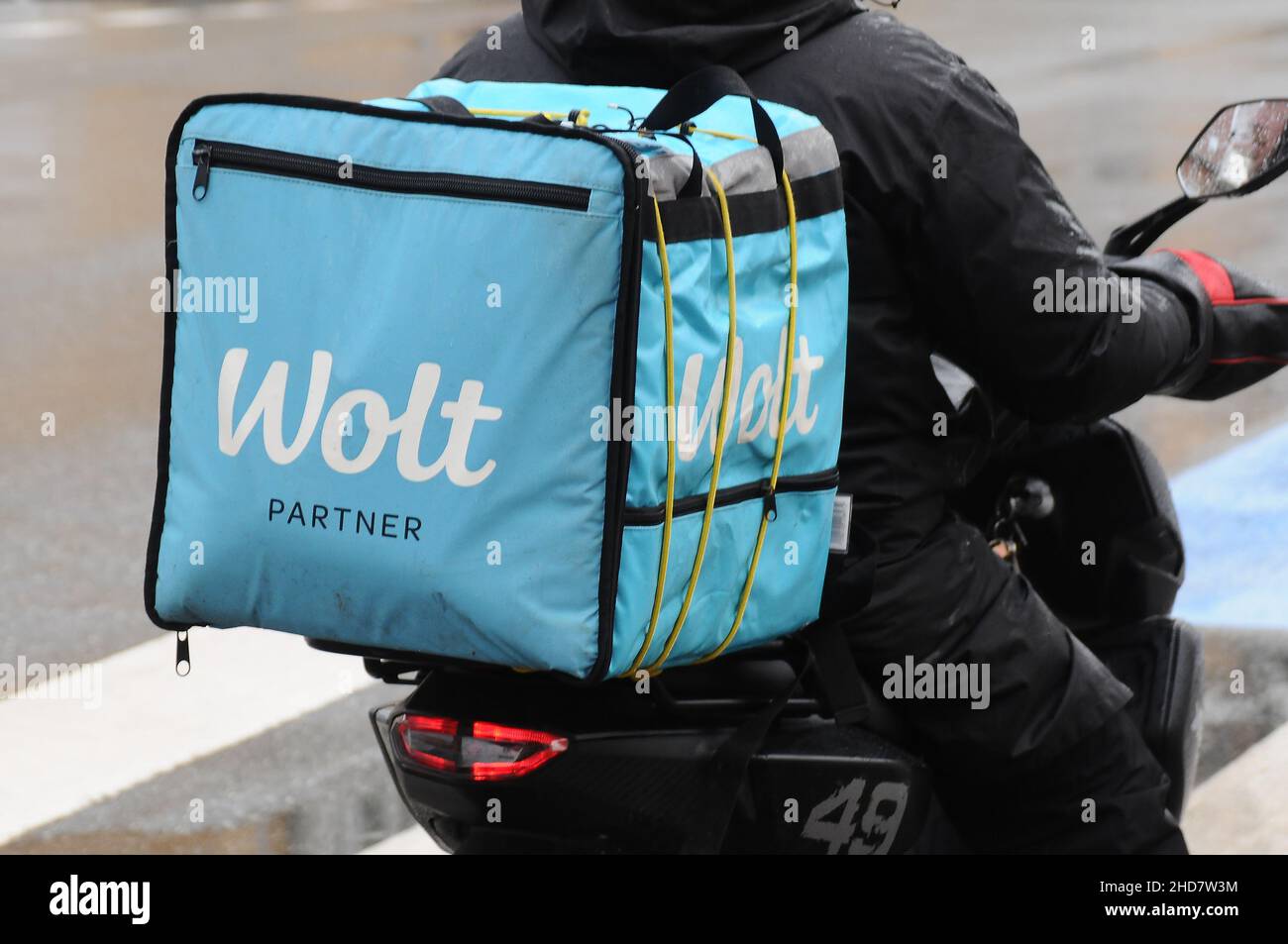 Wolt bike rider hi-res stock photography and images - Alamy