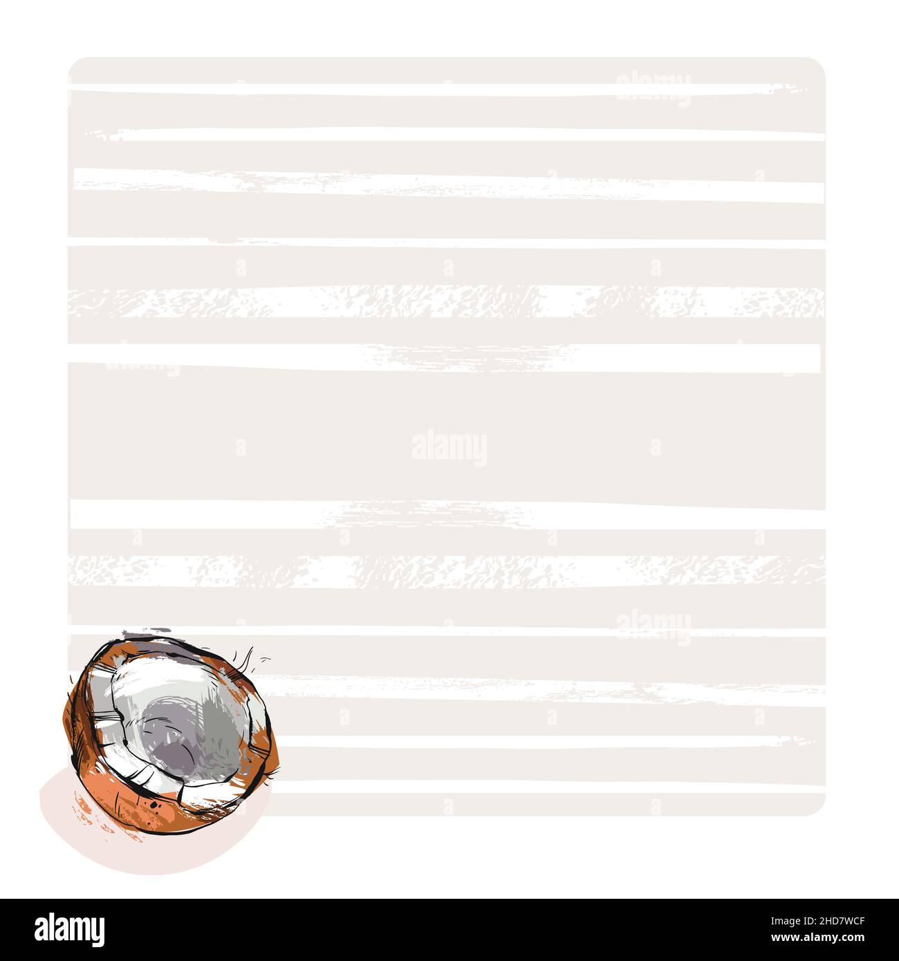 Hand drawn vector abstract stock flat graphic illustration with ...