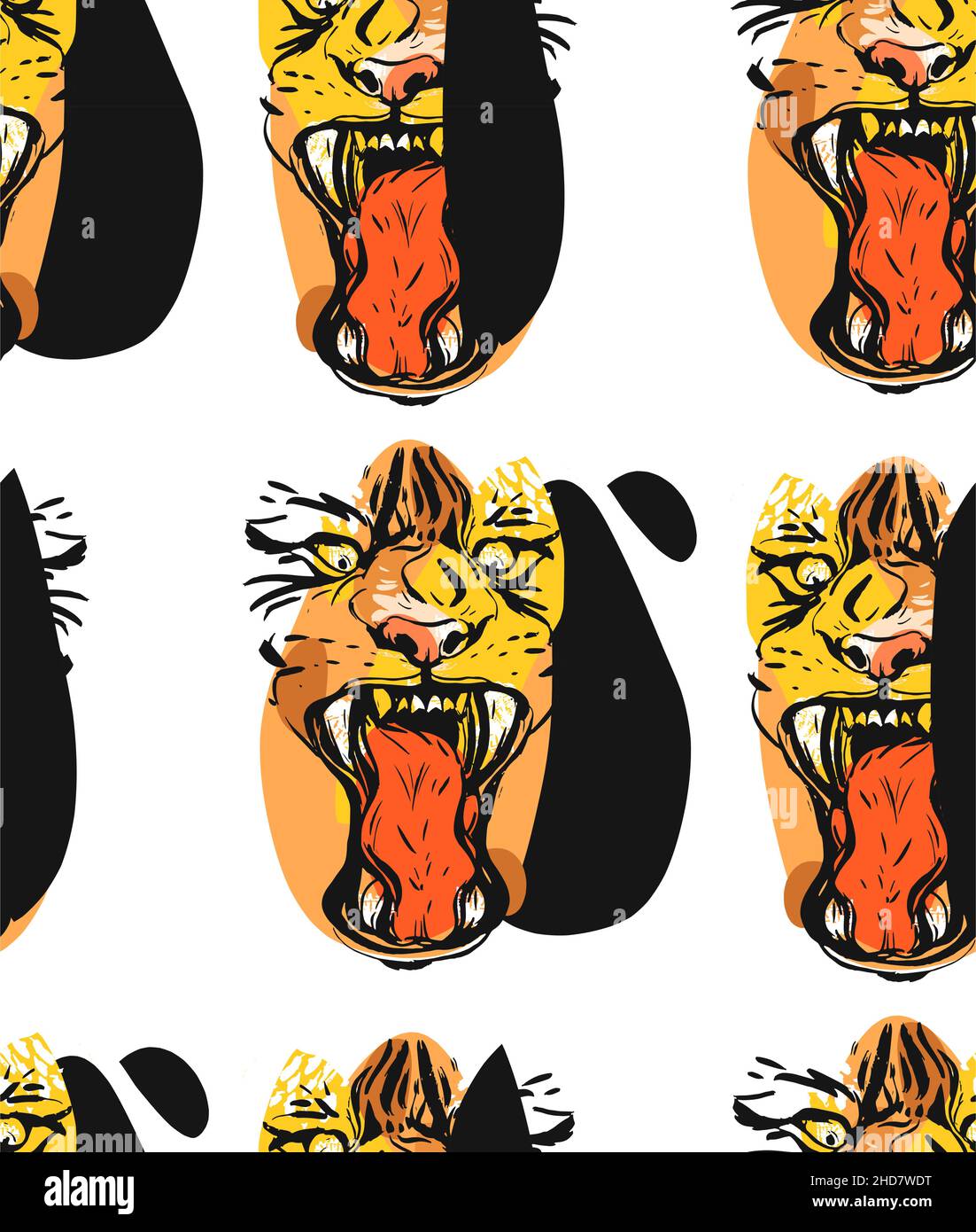 Hand drawn vector abstract graphic stock flat sketch ink illustration ...