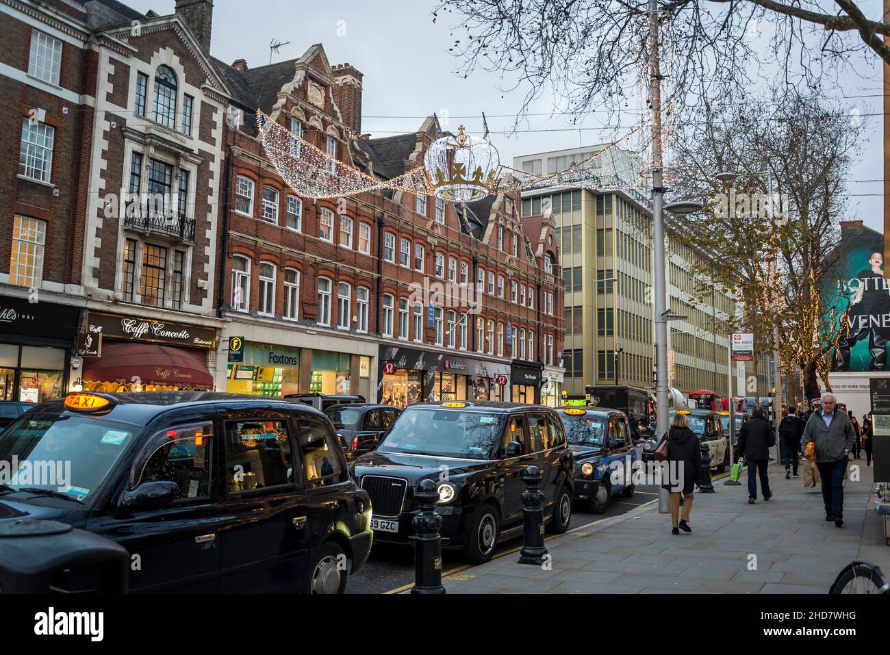 King's road, a trendy shopping street, Chelsea, London, England, UK ...