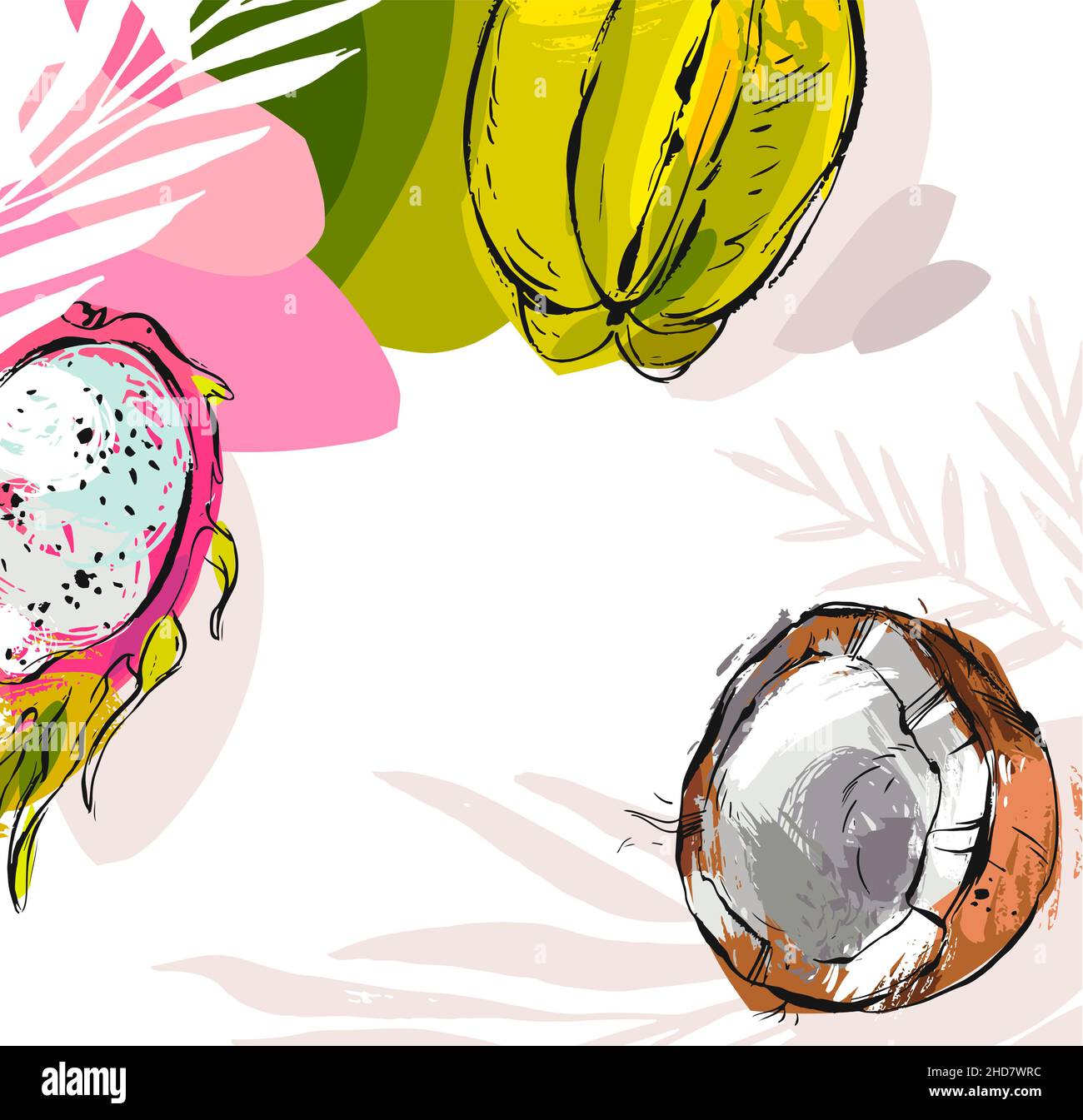 Hand drawn vector abstract stock flat graphic illustration with ...