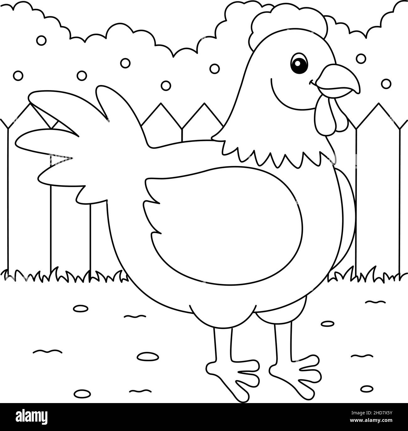 Chicken Coloring Pages For Kids Chicken Coloring Pages For Kids