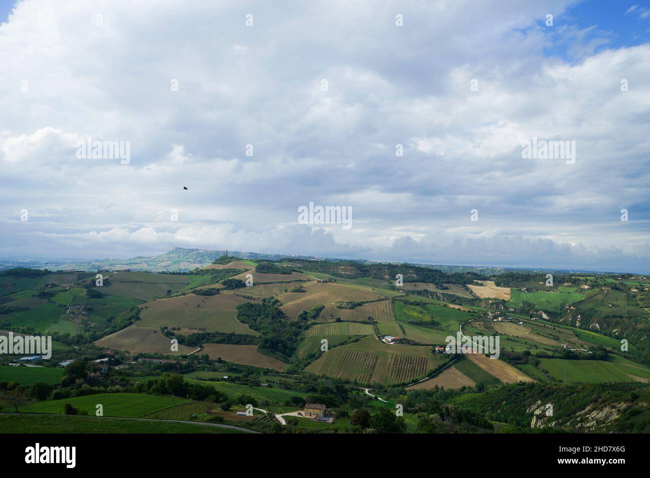 View from Medieval Fortress, Acquaviva Picena, Marche, Italy, Europe ...