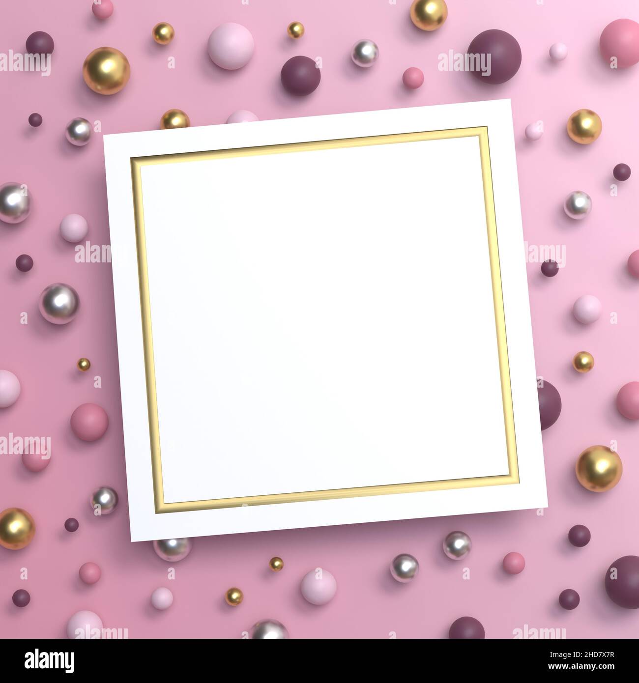 Modern greeting card with copy space. 3D illustration Stock Photo - Alamy