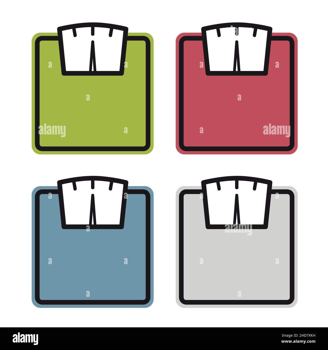 Set of four body scales - vector illustration Stock Vector Image & Art ...