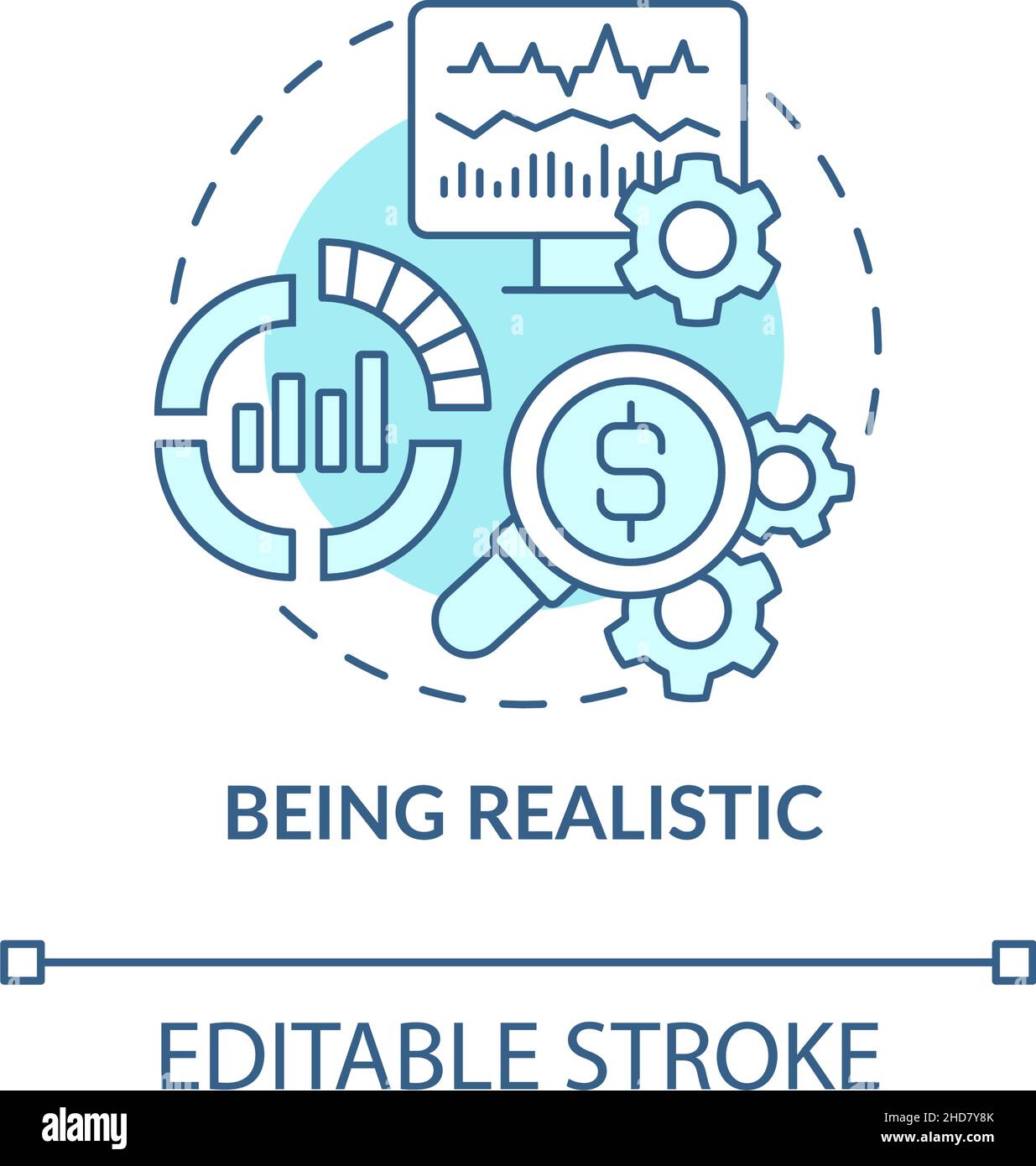 Being realistic turquoise concept icon Stock Vector Image & Art - Alamy