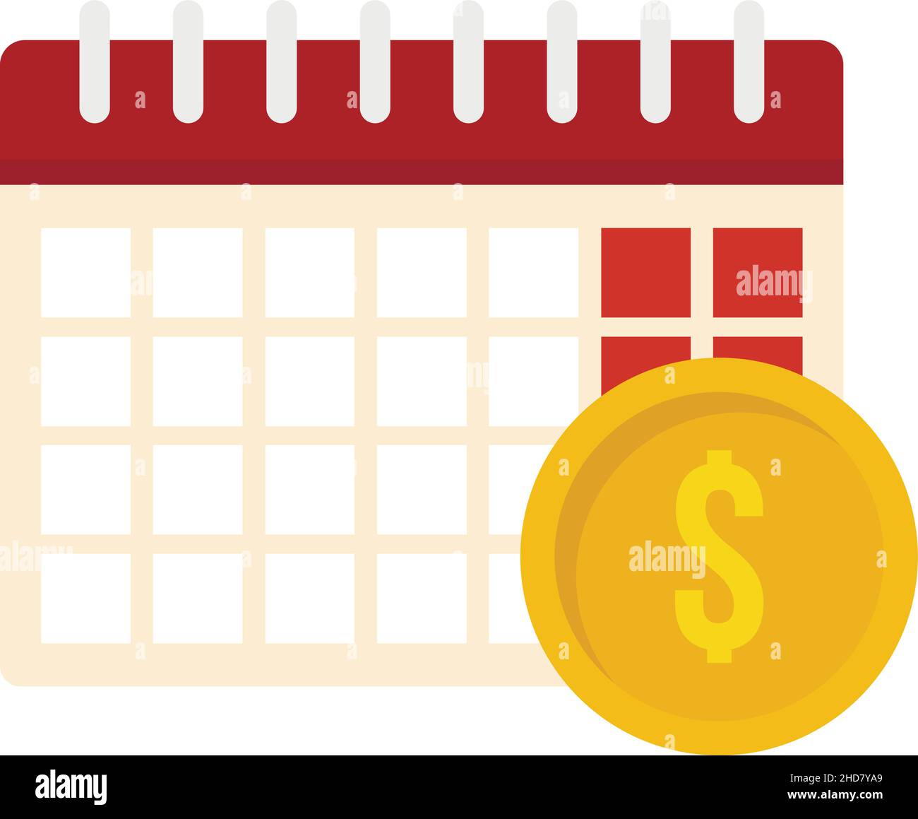 Calendar estimator icon. Flat illustration of calendar estimator vector ...