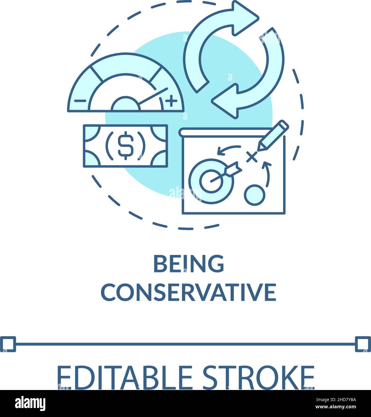 Being conservative turquoise concept icon Stock Vector Image & Art - Alamy