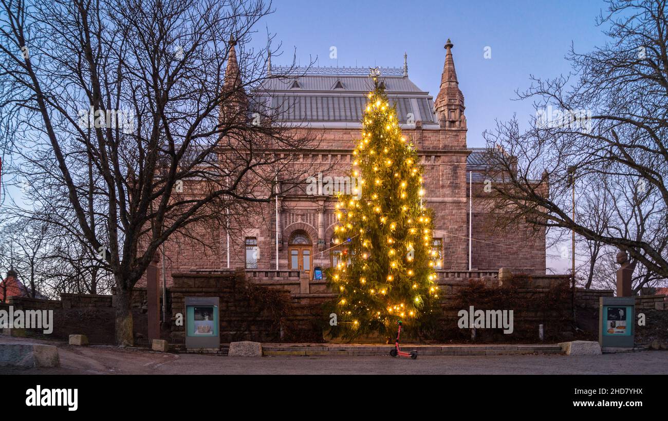 Turku, Finland - December 21, 2021: Full Building Front View of Turku ...