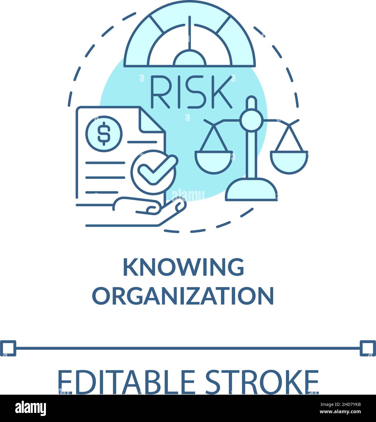 Knowing organization turquoise concept icon Stock Vector Image & Art - Alamy