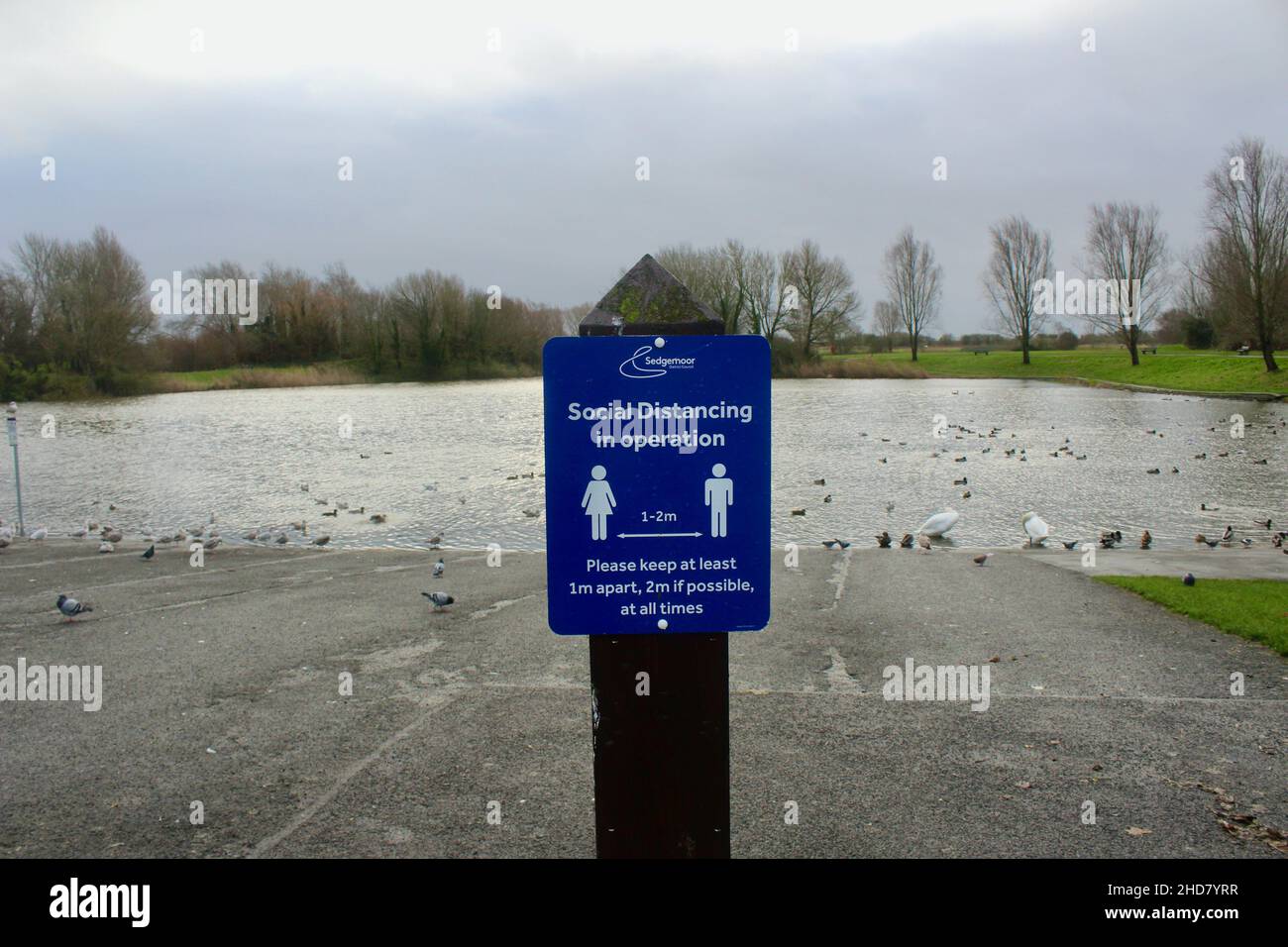 social distancing sign at Apex Leisure & Wildlife Park in burnham on ...