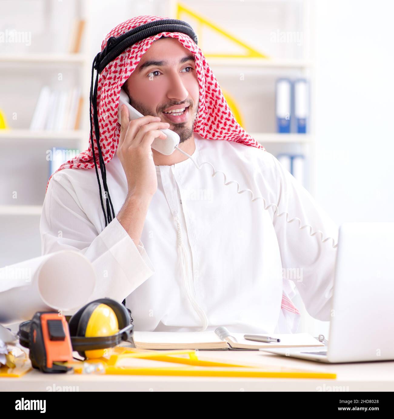 The arab engineer working on new project Stock Photo - Alamy
