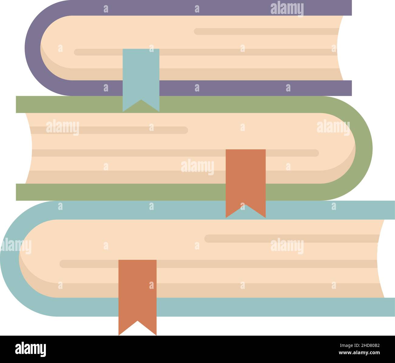 Foreign language study books icon. Flat illustration of foreign ...