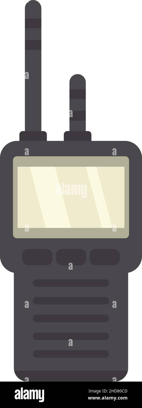 Investigator walkie talkie icon. Flat illustration of investigator ... Investigator walkie talkie icon. Flat illustration of investigator ...