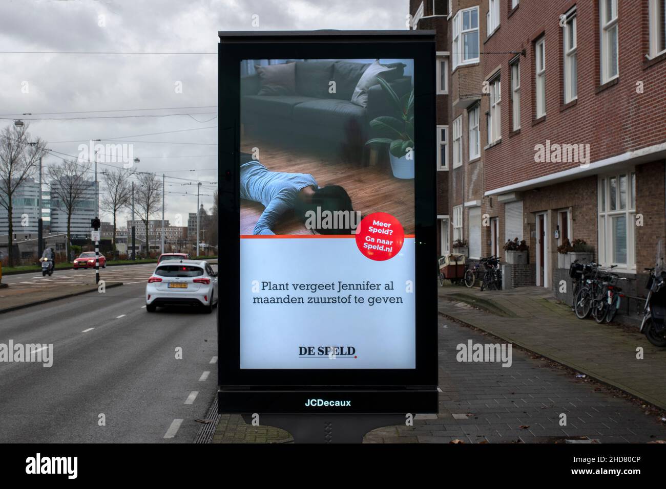 Monitor Billboard De Speld At Amsterdam The Netherlands 2-1-2022 Stock ...