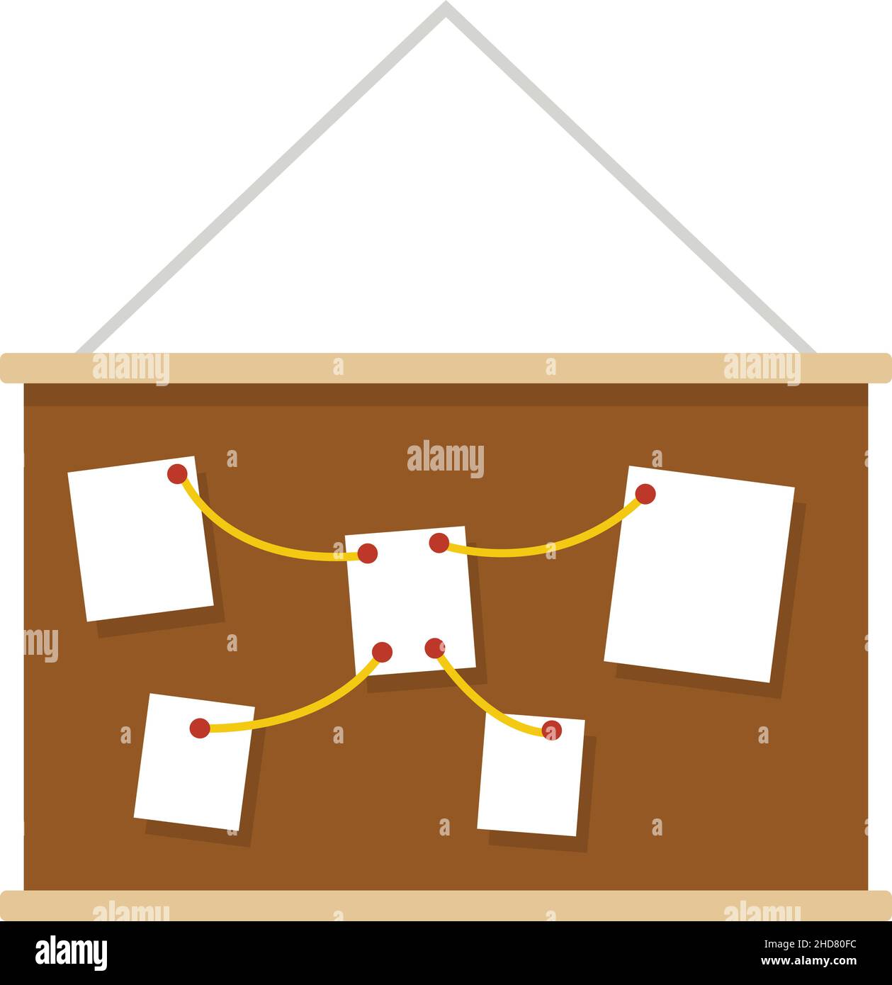 Investigator wall banner icon. Flat illustration of investigator wall ...