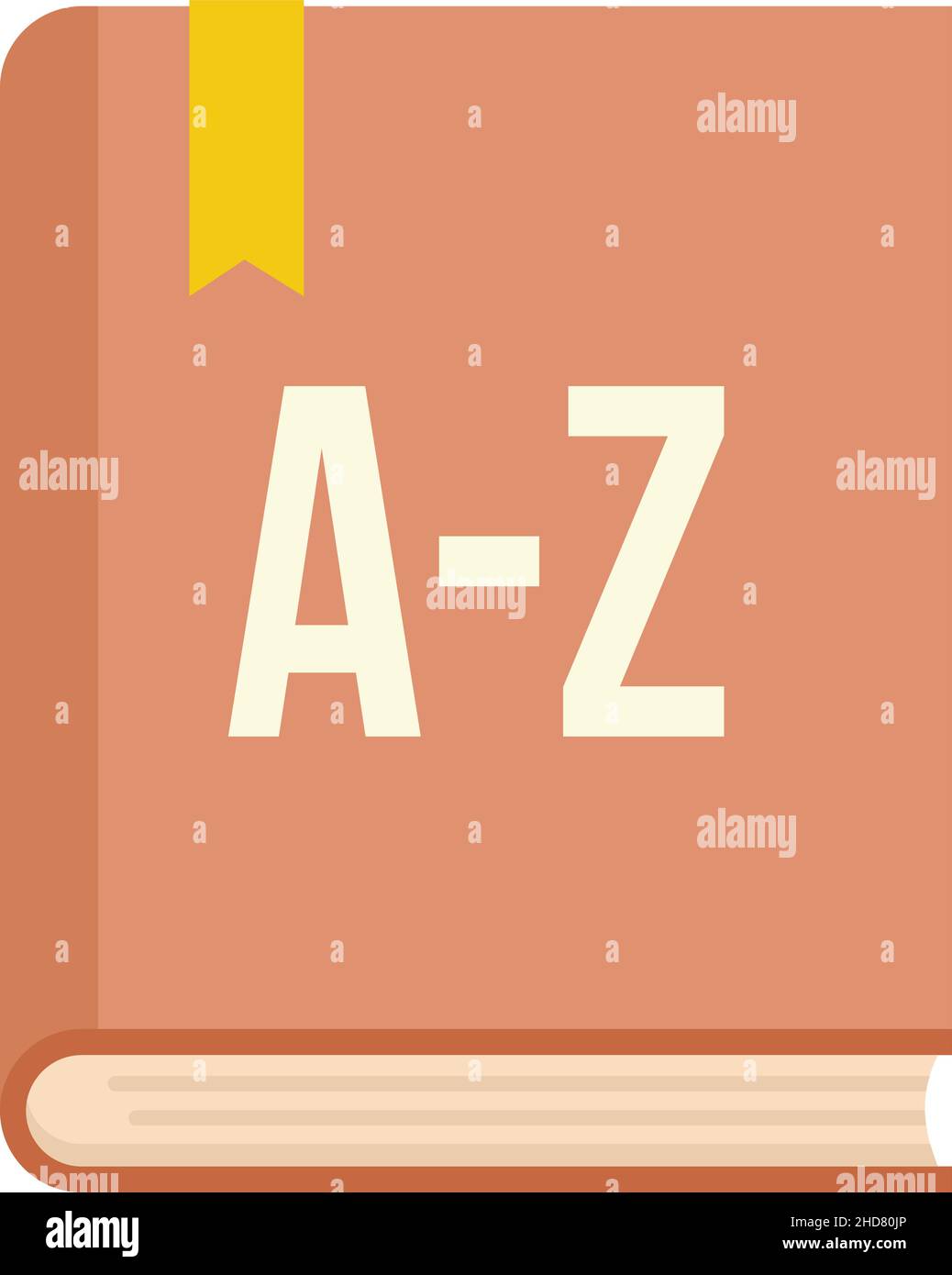 Foreign language dex book icon. Flat illustration of foreign language ...