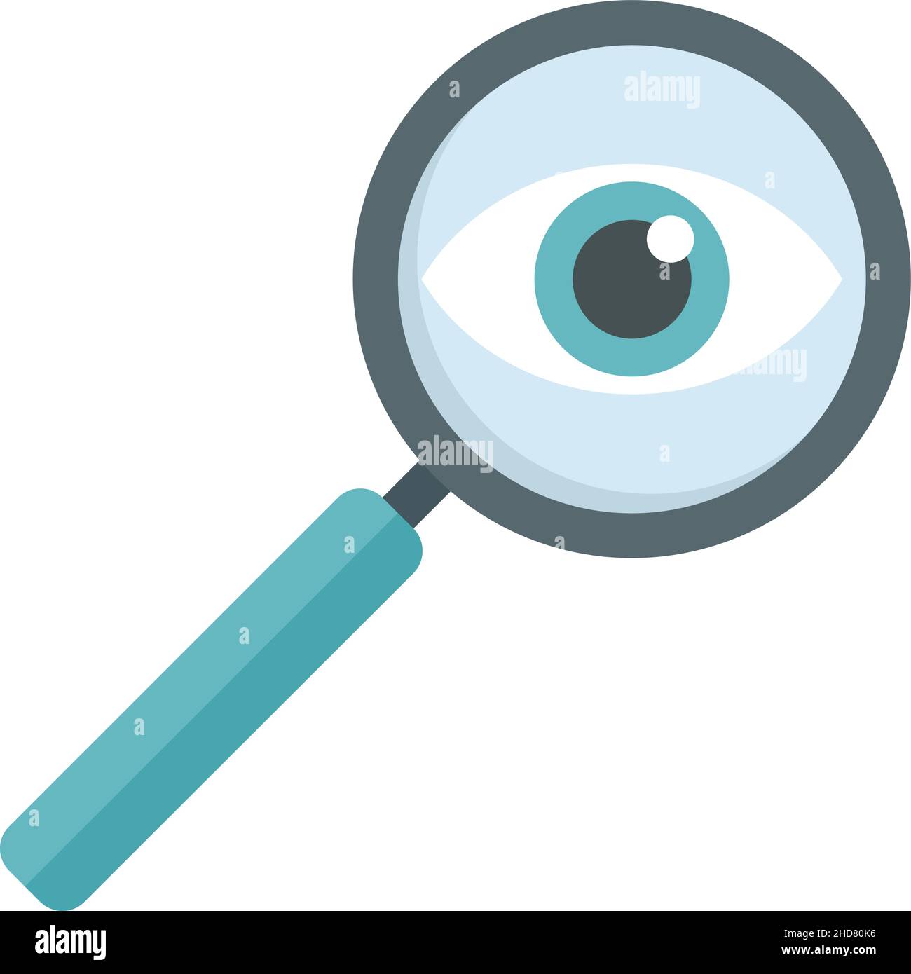 Investigator magnifier icon. Flat illustration of investigator ...
