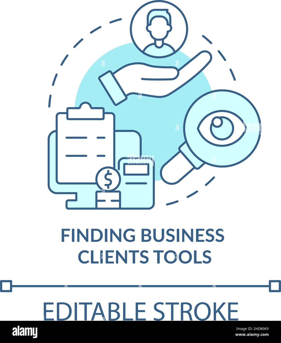 Finding clients Stock Vector Images - Alamy