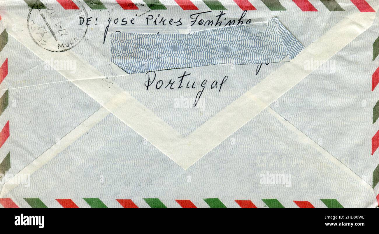 Back side Post envelope, background Stock Photo - Alamy