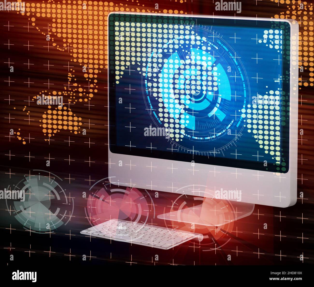 The computer screen in business concept Stock Photo - Alamy