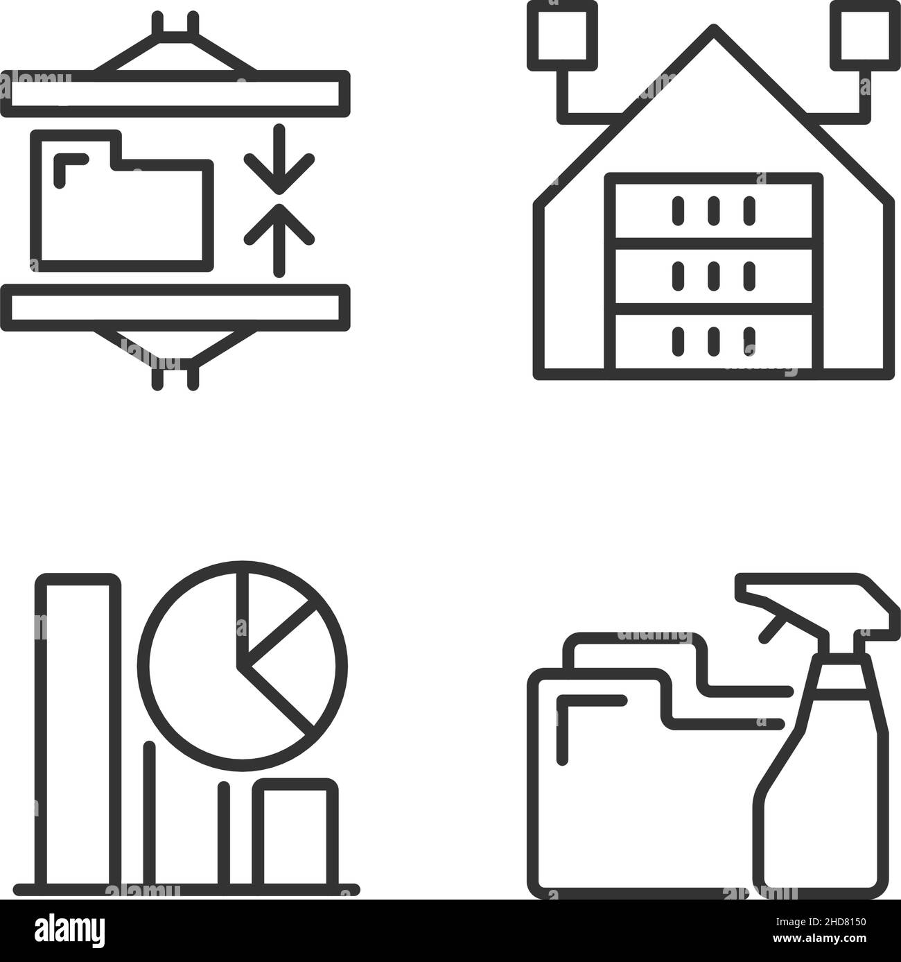 Data mining processes linear perfect pixel icons set Stock Vector Image & Art - Alamy
